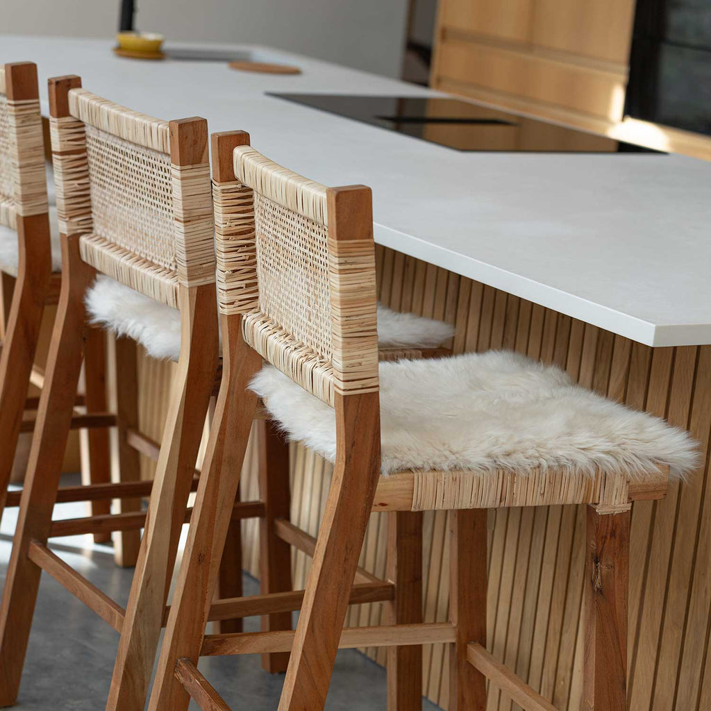 Linen Sheepskin Seat Pad Square 40 cm