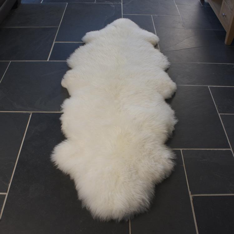 White Double Sheepskin Rug | Large | The Wool Company